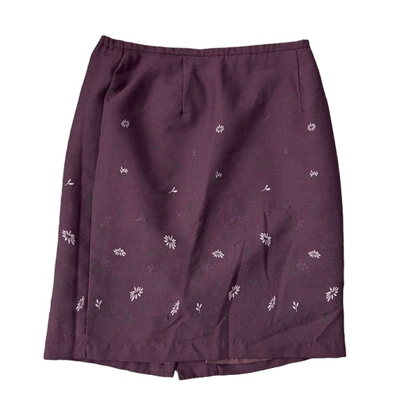 Vintage | Skirts | Vintage Y2k Violet Floral Whimsigoth Pencil Skirt ...